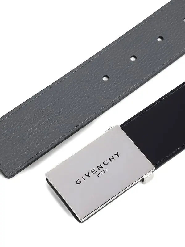 Givenchy Label Reversible Leather Belt