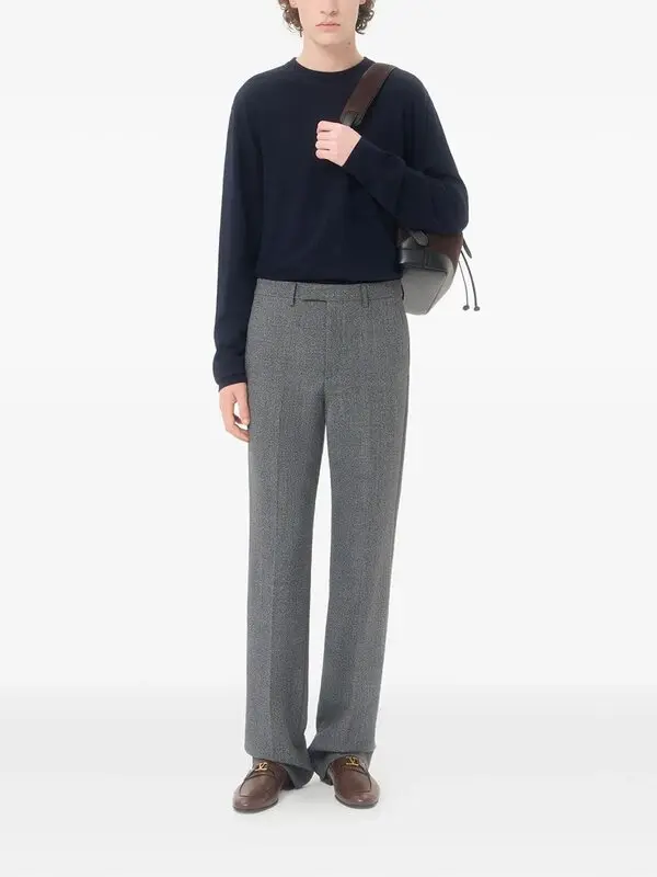 Valentino Garavani Wool Jumper With Vlogo Embroidery - Blue
