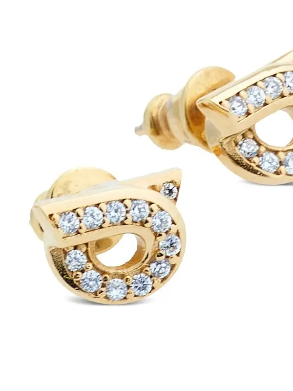 FERRAGAMO Gancini Earrings With Rhinestones