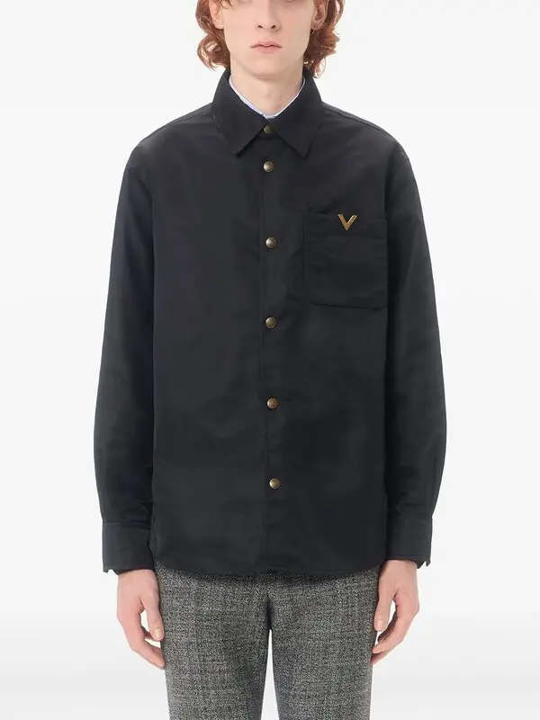 Valentino Garavani Nylon Shirt Jacket With Vgold