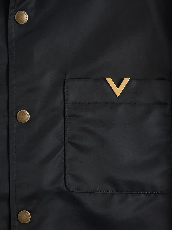 Valentino Garavani Nylon Shirt Jacket With Vgold