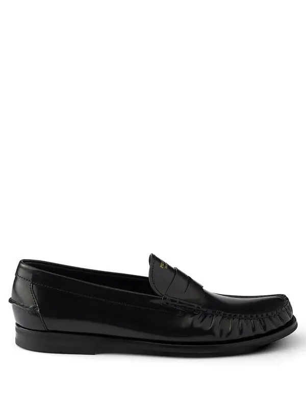 Prada Brushed Leather Loafers
