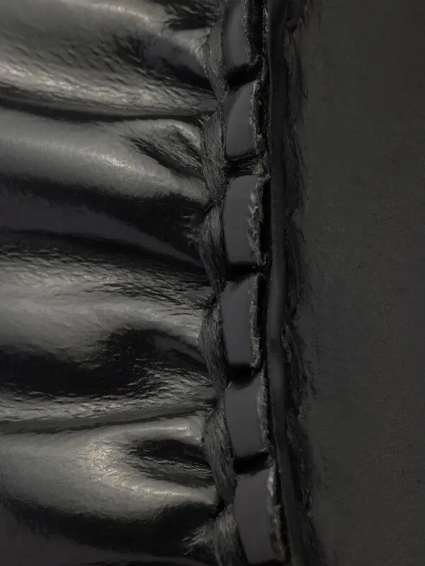Prada Brushed Leather Loafers - Black