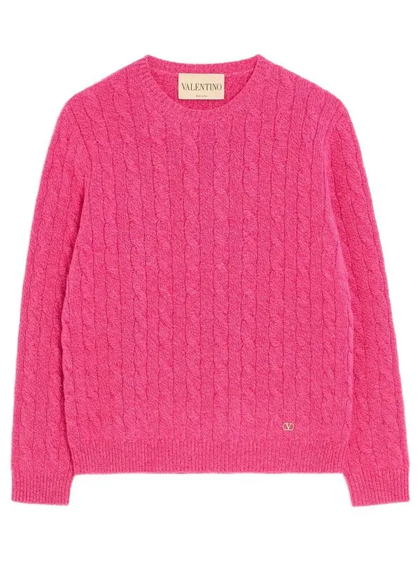 Valentino Garavani Wool Mouliné Cable-knit Sweater - Multicolor