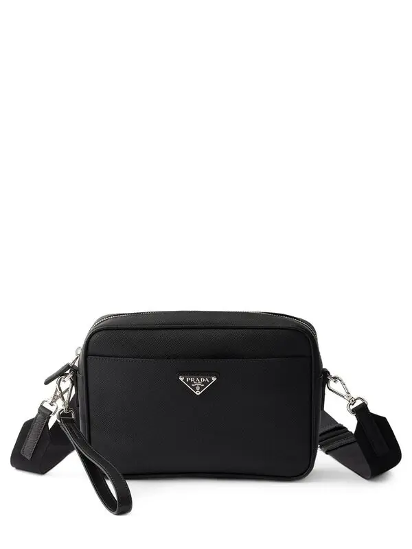 Prada Saffiano Leather Shoulder Bag - Black