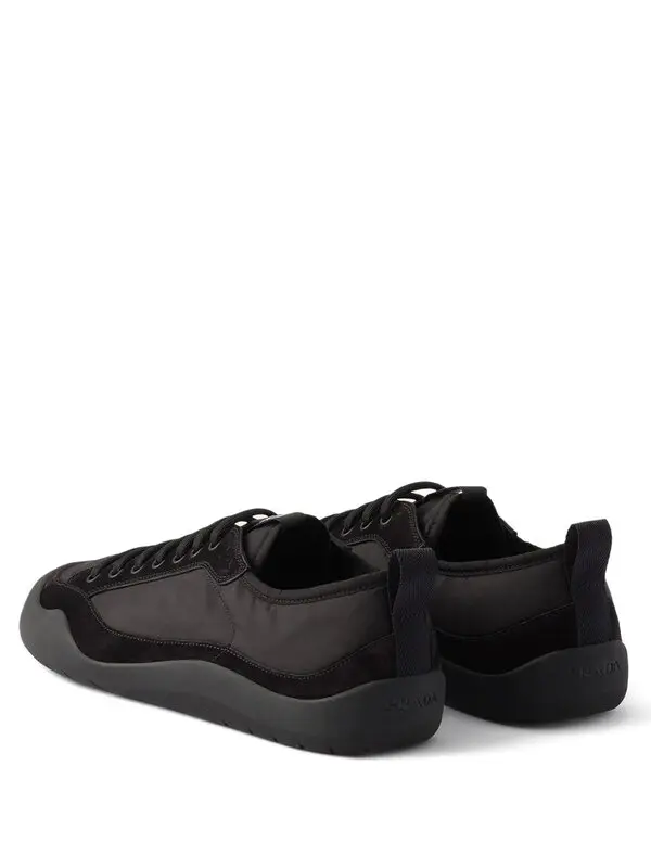 Prada Speedrock Re-nylon And Suede Sneakers