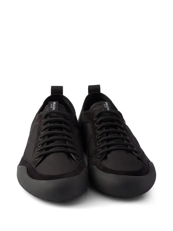 Prada Speedrock Re-nylon And Suede Sneakers