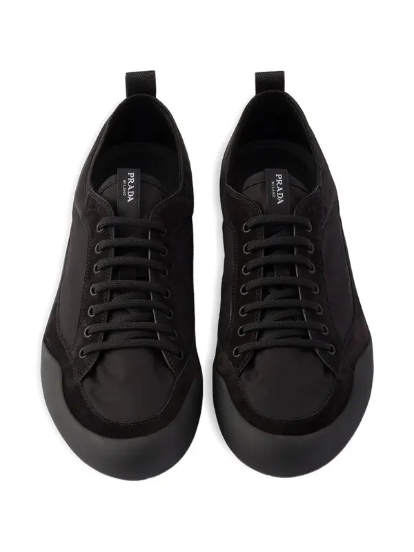 Prada Speedrock Re-nylon And Suede Sneakers