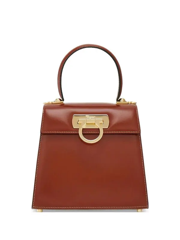 FERRAGAMO Iconic Top Handle Small Bag - Brown