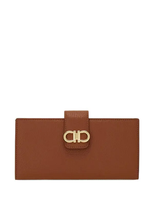 FERRAGAMO Grained Leather Continental Wallet