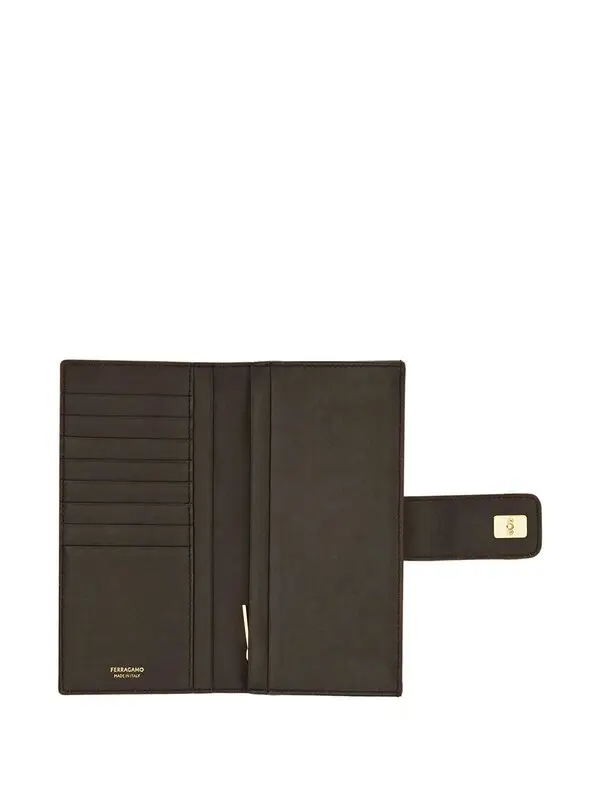 FERRAGAMO Grained Leather Continental Wallet