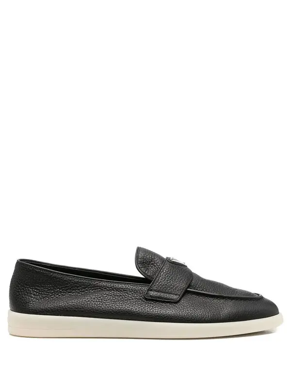 Prada Grained Leather Loafers