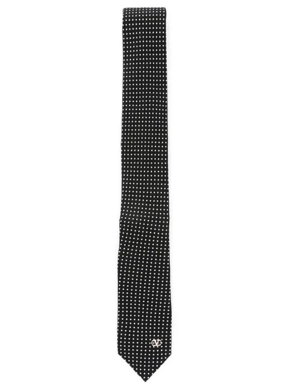 Valentino Garavani Ties Yarn-dyed - Black