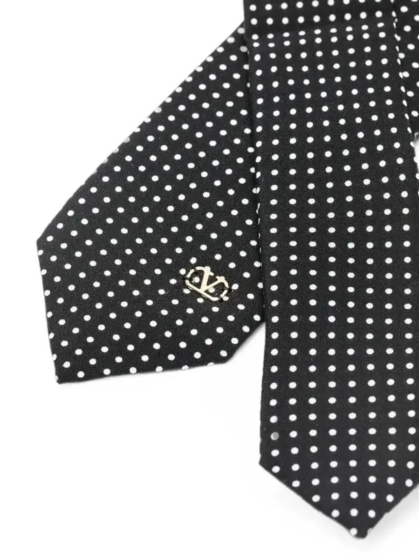 Valentino Garavani Ties Yarn-dyed - Black