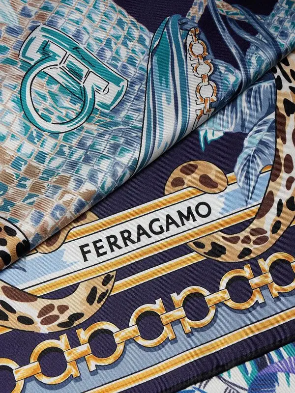 FERRAGAMO Felini Print Silk Scarf