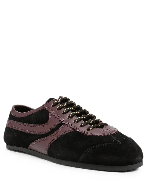 Dries Van Noten Suede Sneakers With Leather Inserts