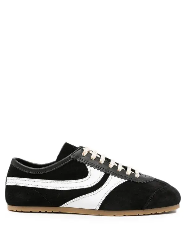 Dries Van Noten Suede And Leather Sneakers - Black