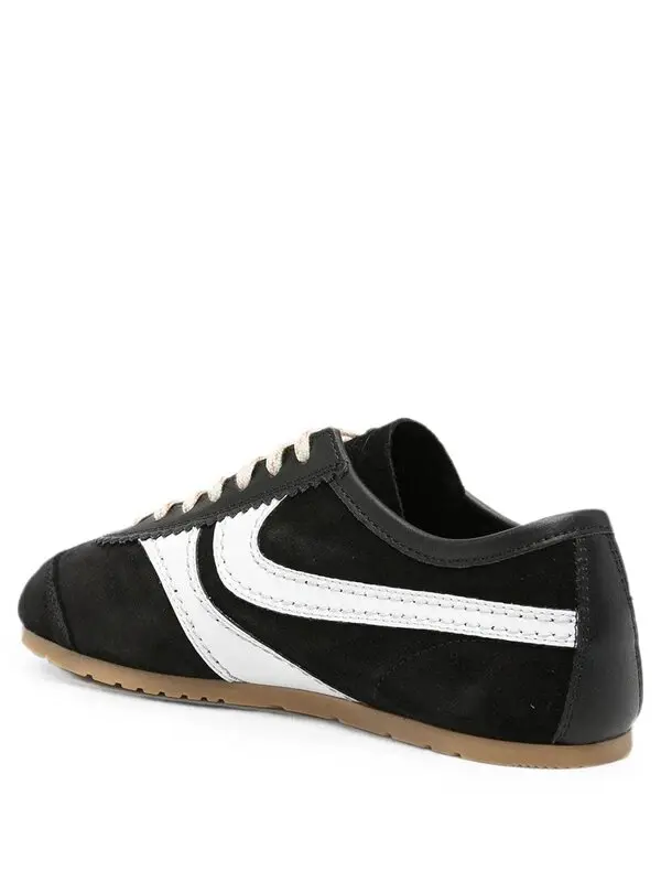 Dries Van Noten Suede And Leather Sneakers - Black