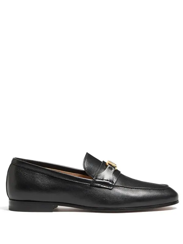 Valentino Garavani Vlogo Signature Nappa Leather Loafers - Black