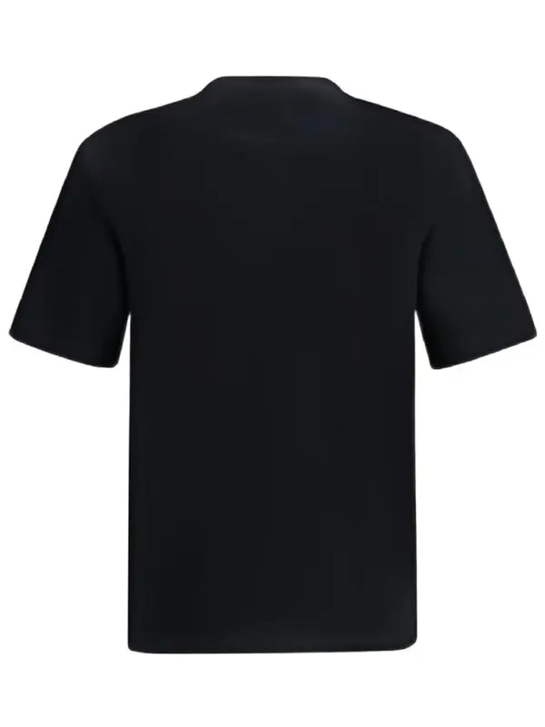 Prada Cotton Crewneck T-shirt With Pocket Detail - Black
