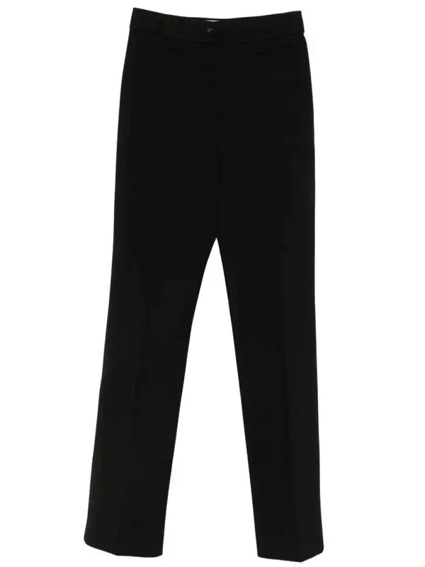 Valentino Garavani Straight-leg Wool Trousers - Black
