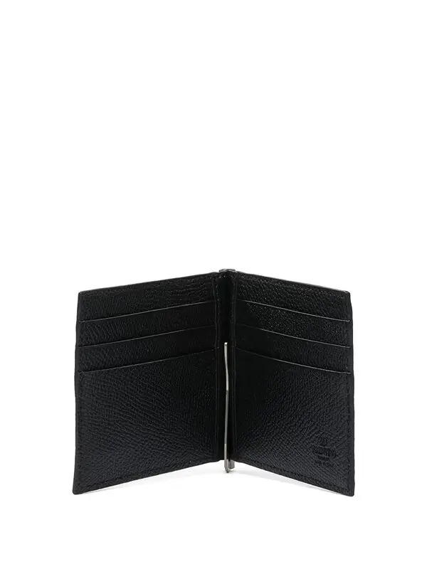 Valentino Garavani Vlogo Grained Leather Bi-fold Card Holder With Money Clip