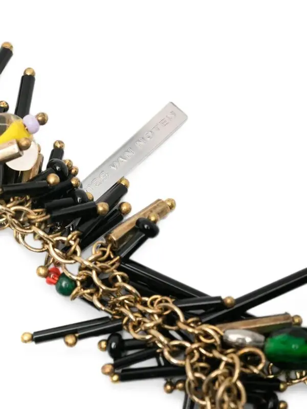 Dries Van Noten Beaded Tassel Necklace - Black