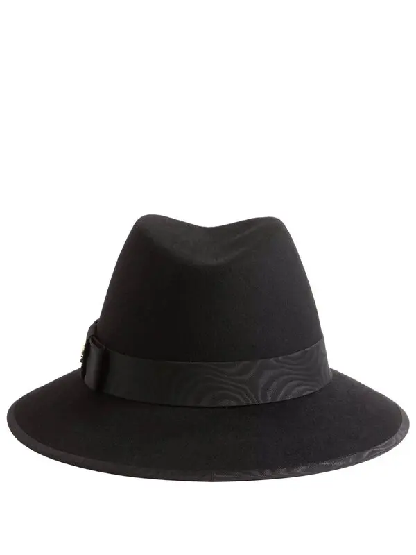 Valentino Garavani Vlogo Signature Fedora Hat - Black