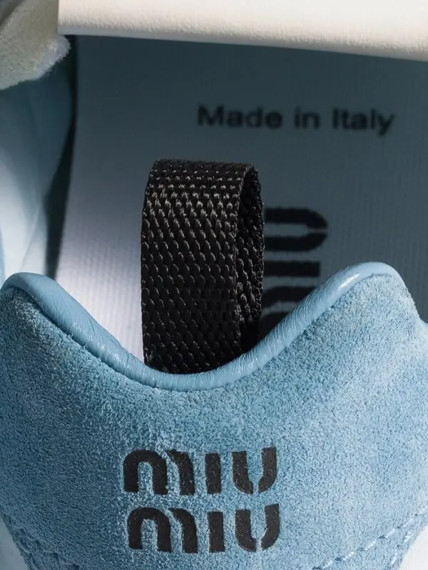 Miu Miu Tyre Technical Fabric, Suede And Leather Sneakers
