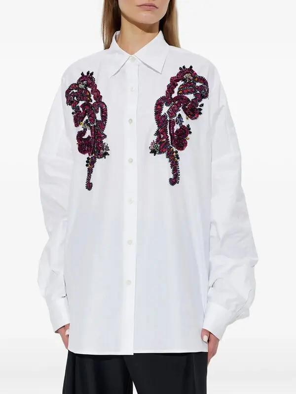 Dries Van Noten Embroidered Cocoon Shirt
