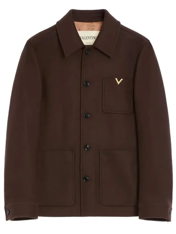 Valentino Garavani Wool Jacket With Vgold Detail