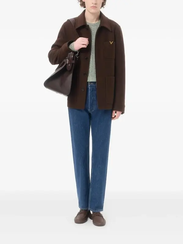 Valentino Garavani Wool Jacket With Vgold Detail