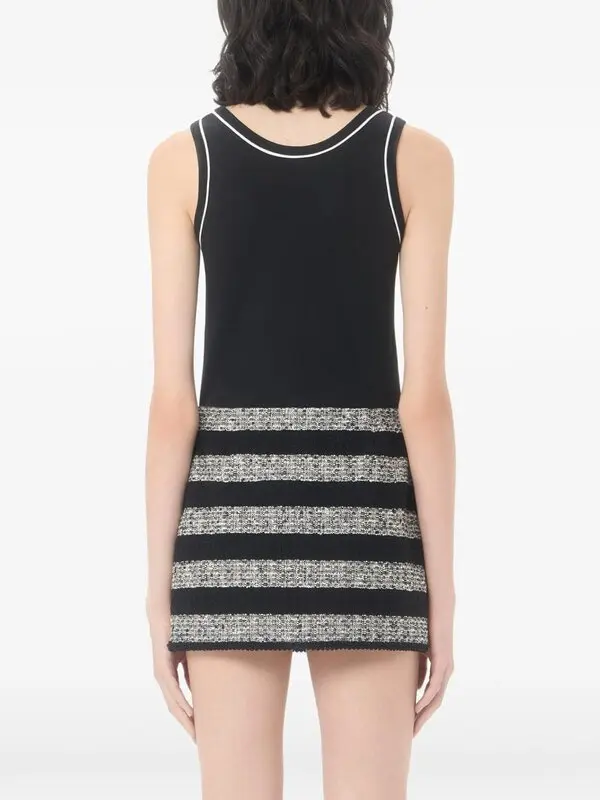 Valentino Garavani Cotton Jersey Top With Contrast Edging - Black