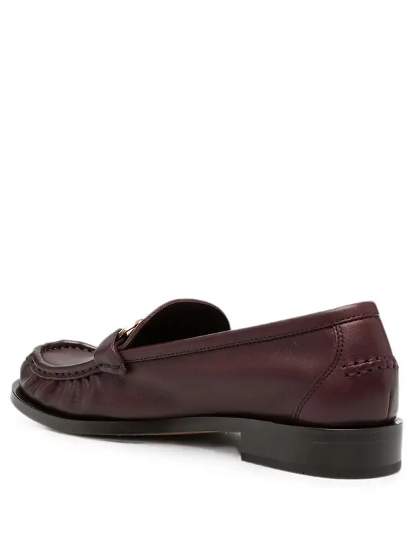 FERRAGAMO Maryan Soft Loafers With Gancini Ornament - Brown