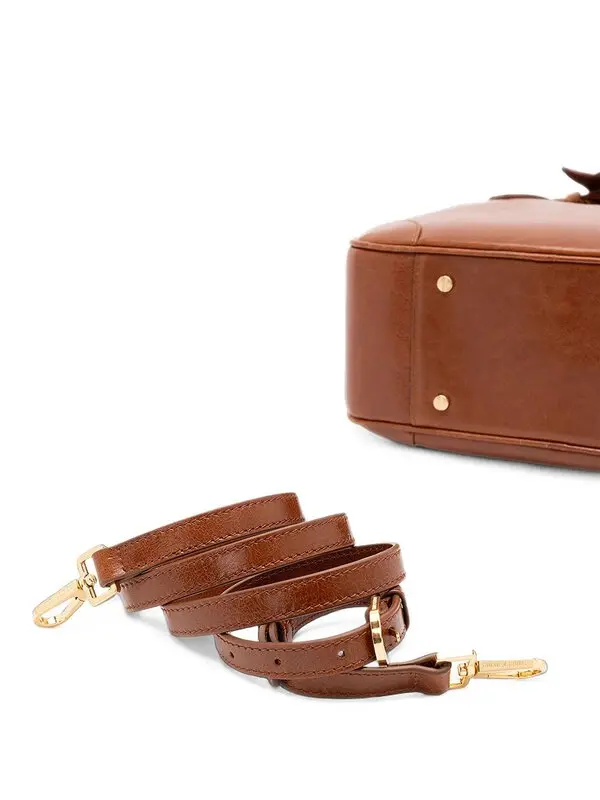 GOLDEN GOOSE Leather Belt Bag With Drawstring Detail - Brown