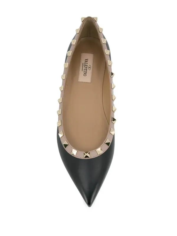 Valentino Garavani Rockstud Leather Ballet Flat