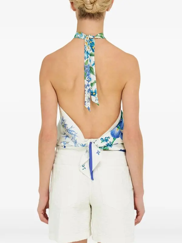 FERRAGAMO Top Primaver Oblong-shawl-stole - Blue