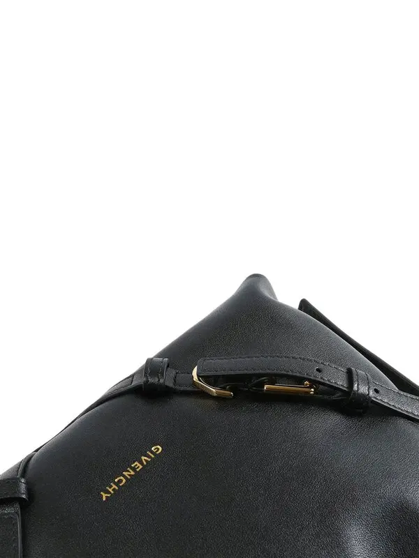 Givenchy Small Voyou Bucket Bag In Shiny Leather - Black