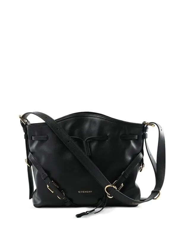 Givenchy Small Voyou Bucket Bag In Shiny Leather - Black