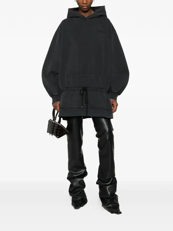 Alexander Wang Dropped Waist Hoodie Dress - Black
