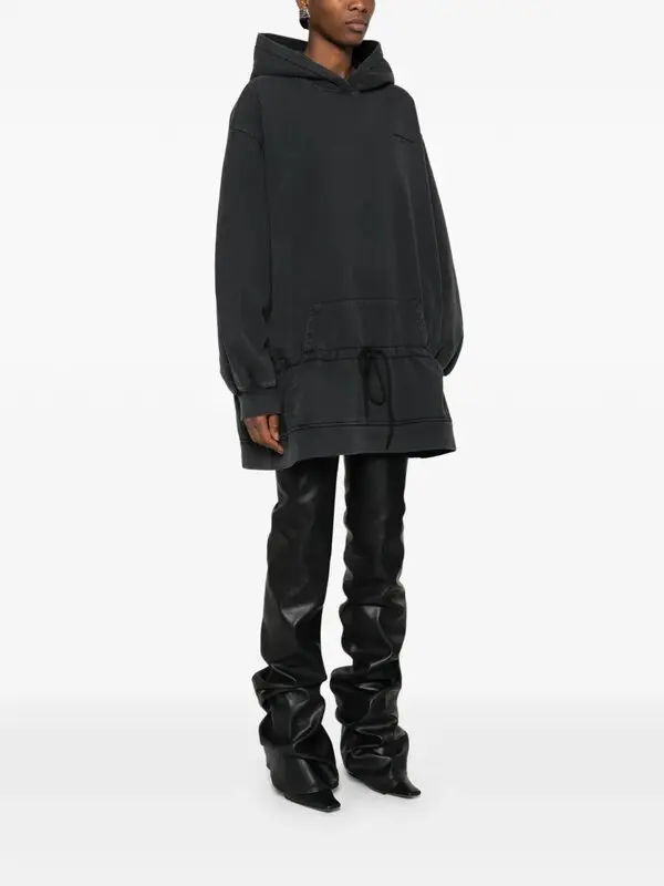 Alexander Wang Dropped Waist Hoodie Dress - Black