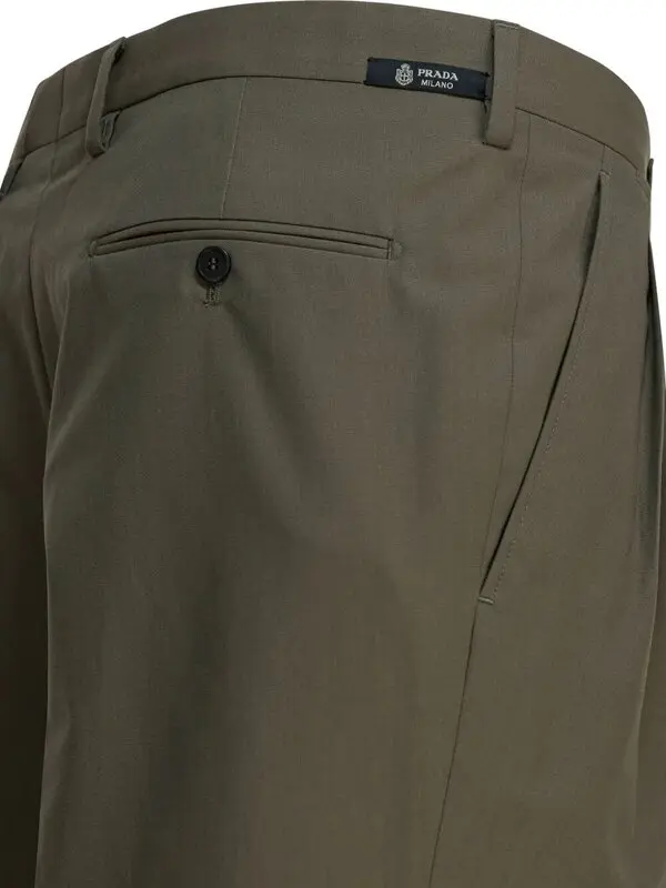 Prada Wide-leg Wool Pants