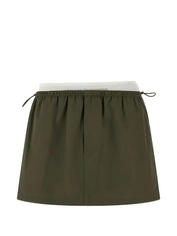 Alexander Wang Mini Logo El Skirt - Green