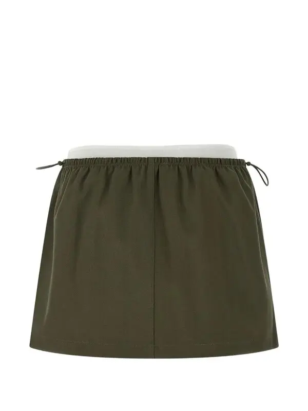 Alexander Wang Mini Logo Elasticated Skirt - Green