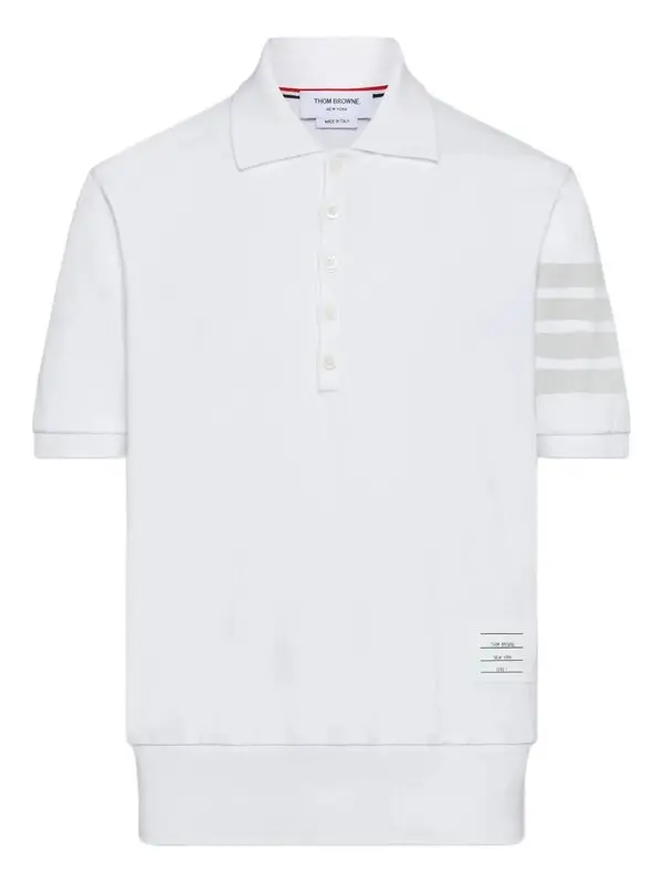 Thom Browne 4-bar Cotton Piqué Polo Shirt