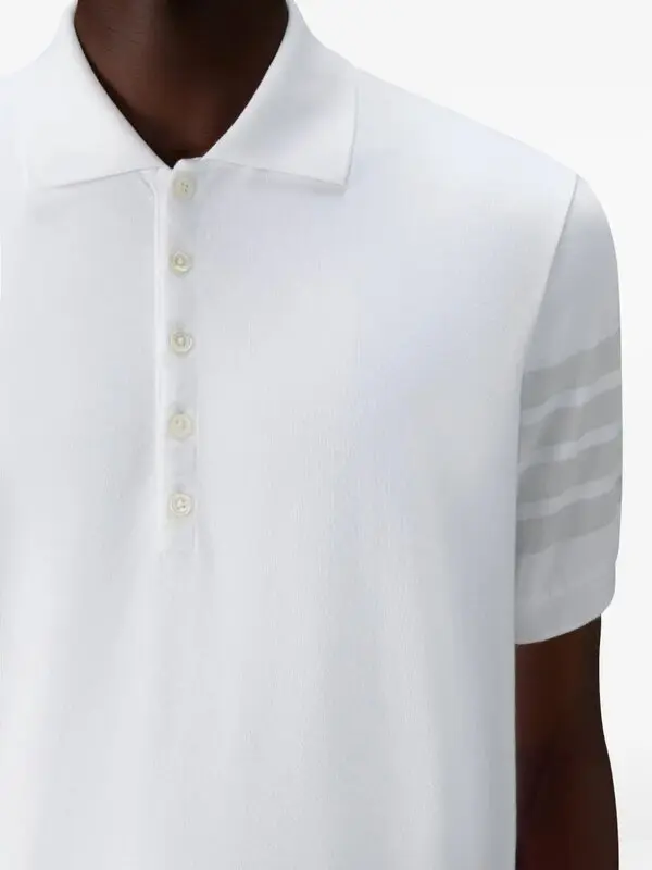 Thom Browne 4-bar Cotton Piqué Polo Shirt