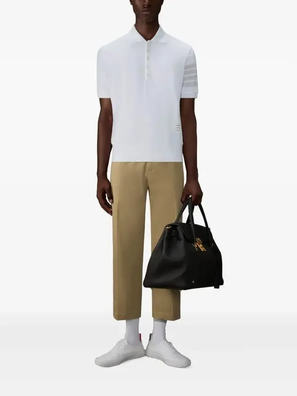 Thom Browne 4-bar Cotton Piqué Polo Shirt