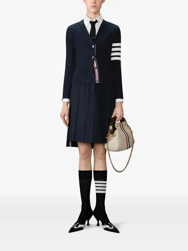 Thom Browne Pleated Wool Midi Skirt