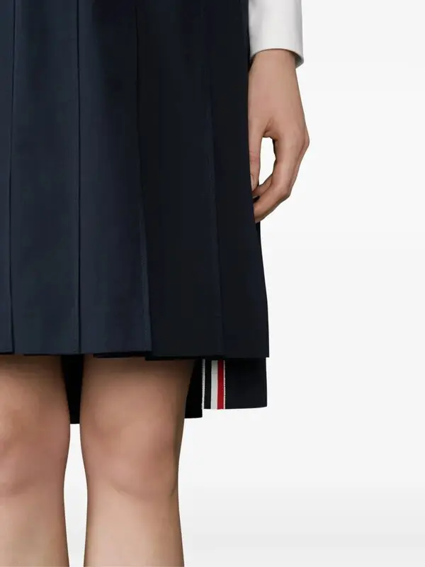 Thom Browne Pleated Wool Midi Skirt