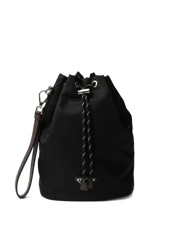 Prada Re-nylon And Leather Pouch - Black